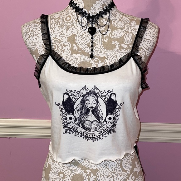 ROMWE | Tops | Corpse Bride Emily Babydoll Tank Top Shirt Lolita Gothic ...